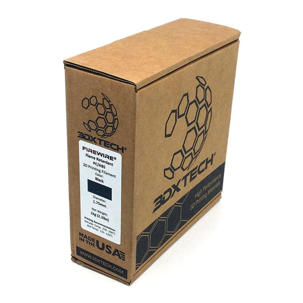 Atome3D.com - 3DXTech - Firewire FR-PC/ABS (Flame Retardant) - Noir (Black) - 1.75 m