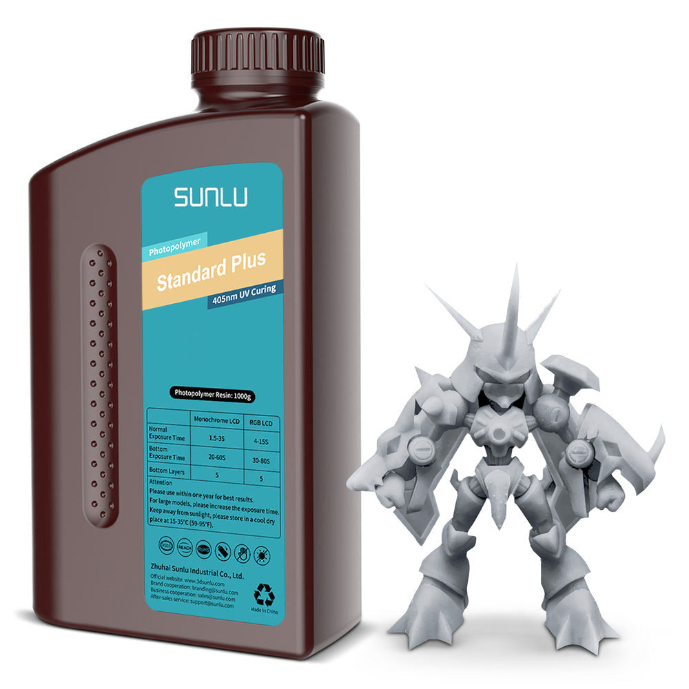 Atome3D.com - Sunlu - Résine Standard Plus - Gris Clair (Solid Grey) - 1 kg
