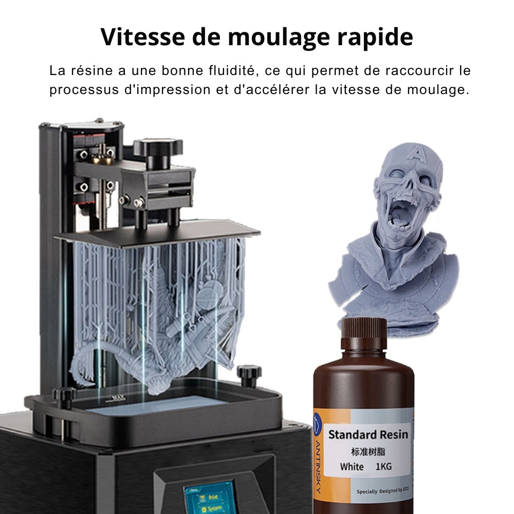 Atome3D.com - Pack Antinsky - 6x Standard Resin - Gris (Gray) - 1 kg