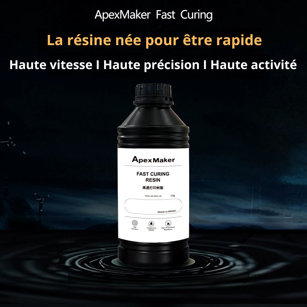 Atome3D.com - Pack ApexMaker - 3x Résine Fast Curing - Gris (Gray) - 1 kg