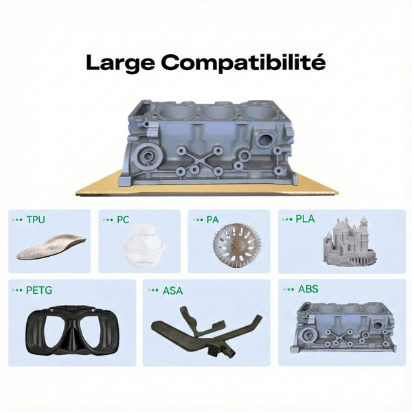 Atome3D.com - Creality - K2 - Plateau d'impression PEI Double Face Givré