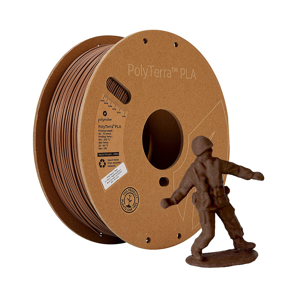 Atome3D.com - Polymaker - PolyTerra PLA - Marron Armée (Army Brown) - 1 ...