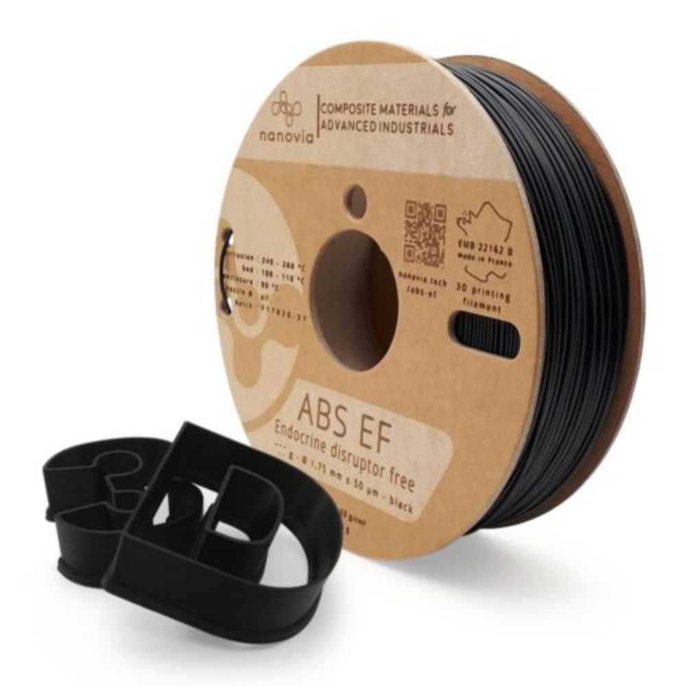 Atome3D.com - Nanovia - ABS EF (SPE et contact alimentaire) - Noir (Black) - 1,75 mm