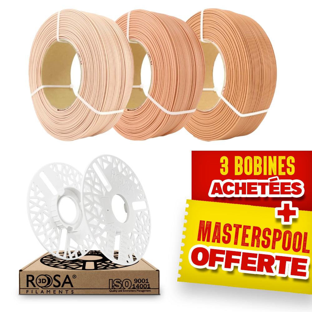 Atome3D.com - Pack Refill Rosa3D - Skin - PLA Starter x3 + Masterspool ...