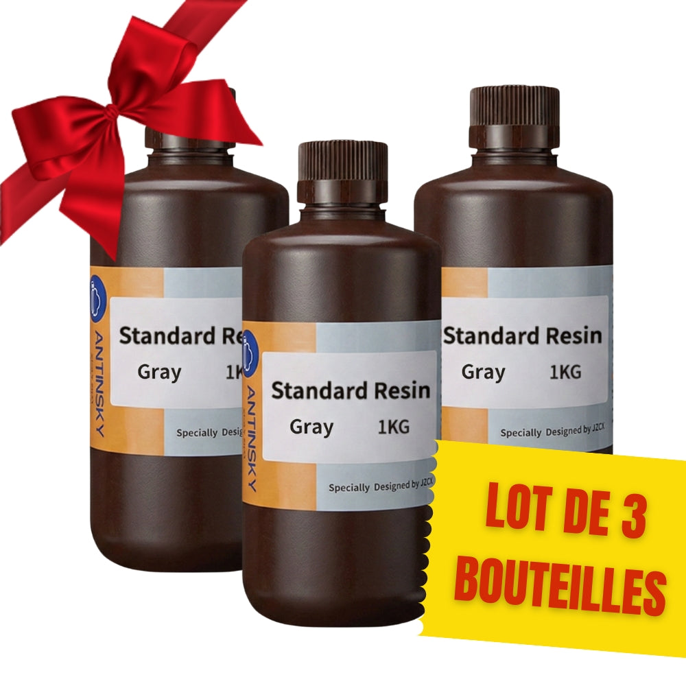 Atome3D.com - Pack Antinsky - 3x Standard Resin - Gris (Gray) - 1 kg