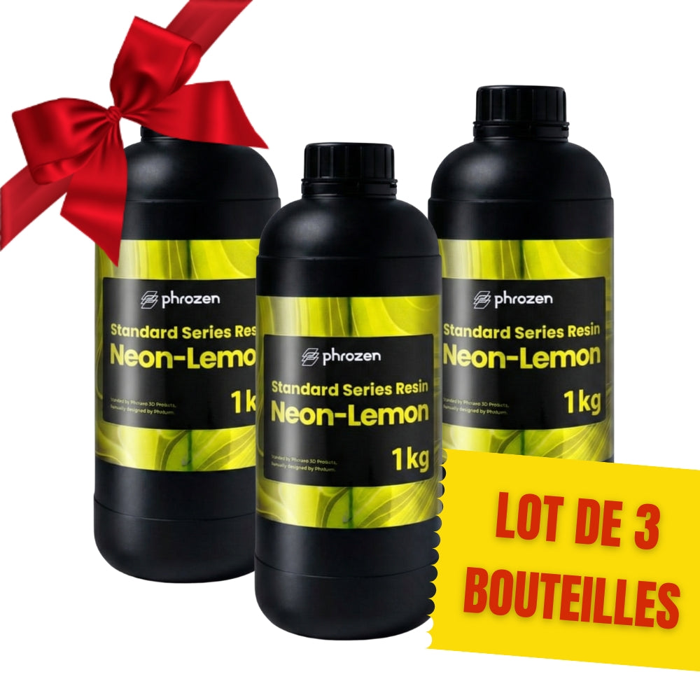 Atome3D.com - Pack Phrozen - 3x Neon Resin - Jaune Citron (Lemon) - 1 kg