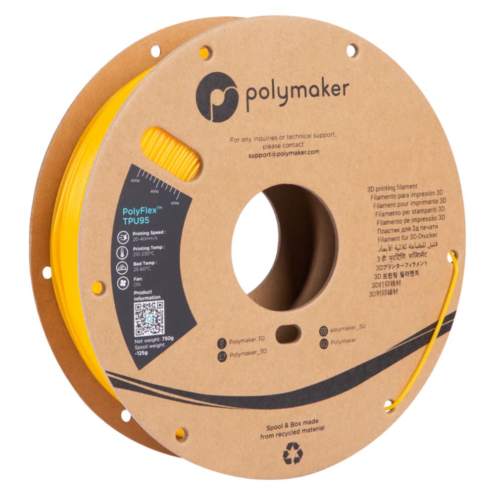 Atome3D.com - Polymaker | PolyFlex (TPU 95A) Jaune | Atome3D