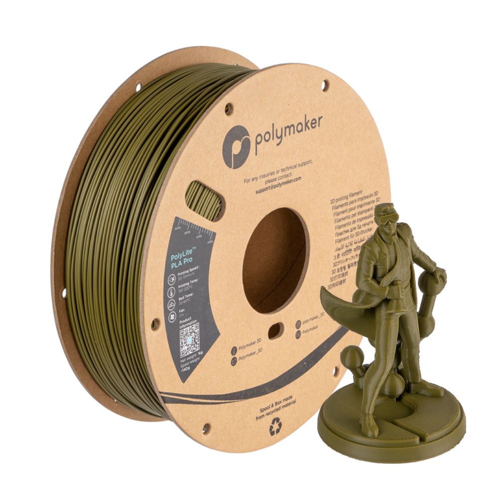 Atome3D.com - Polymaker - PolyLite PLA Pro - Vert Armée (Army Green ...