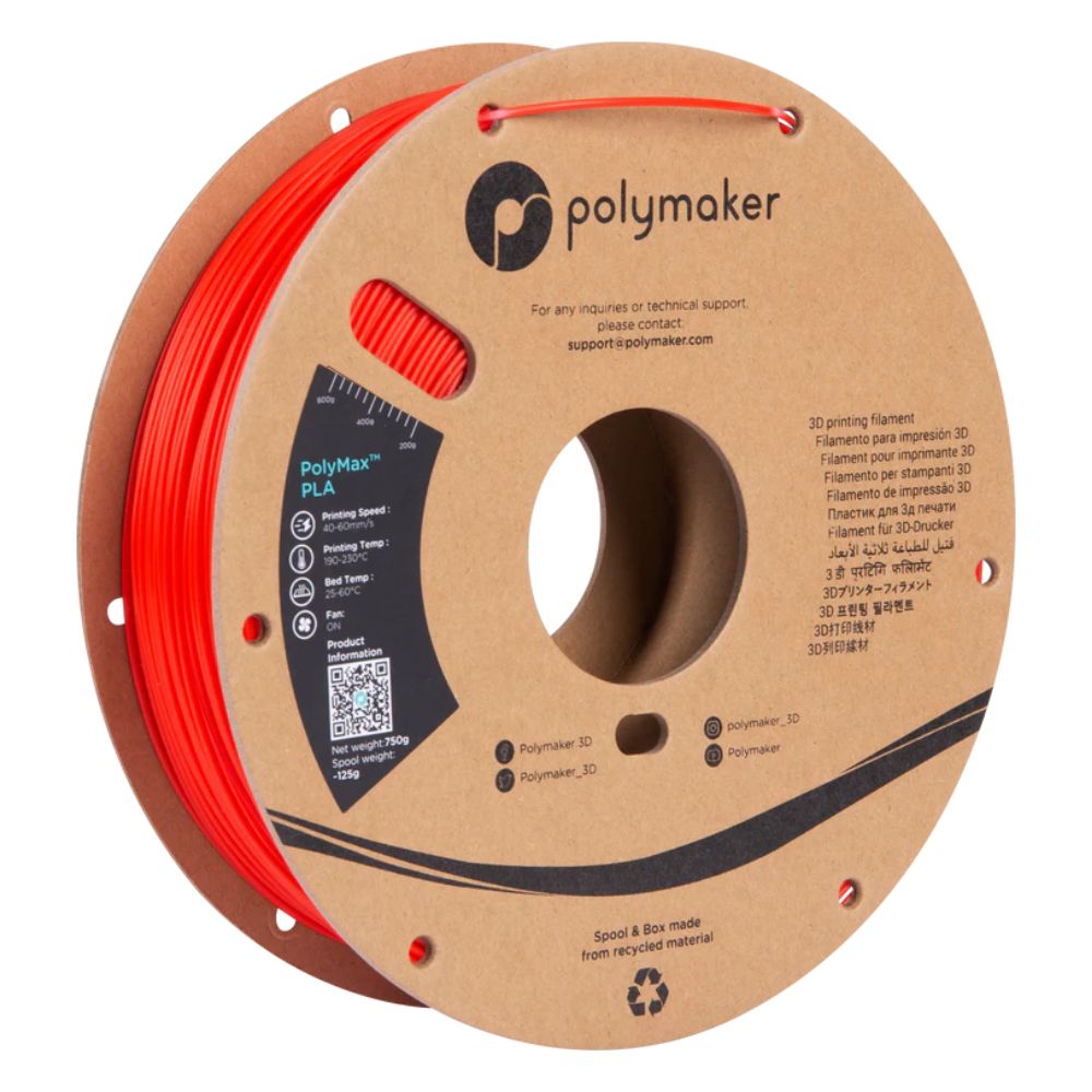 Atome3D.com - Polymaker - PolyMax Tough PLA - Rouge (Red) - 1,75 mm - 750 g