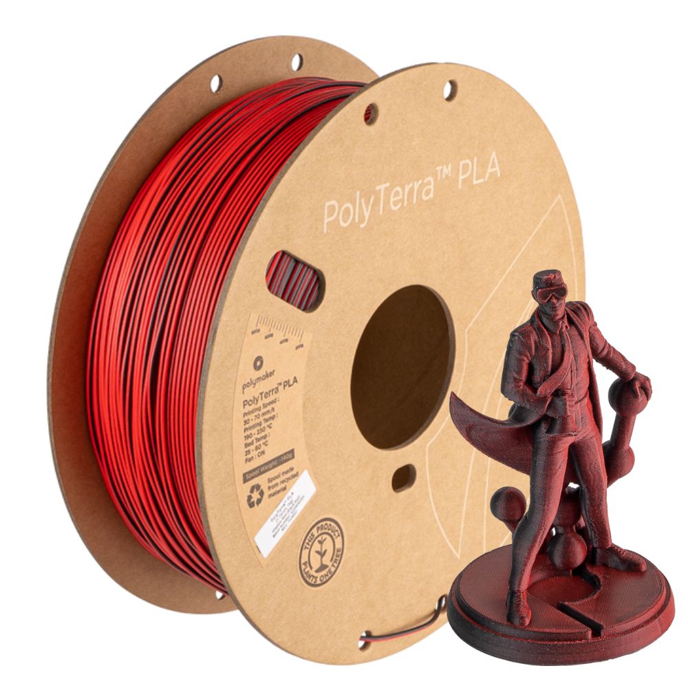 Atome3D.com - Polymaker - PolyTerra Dual PLA - Shadow Red - Rouge/Noir ...