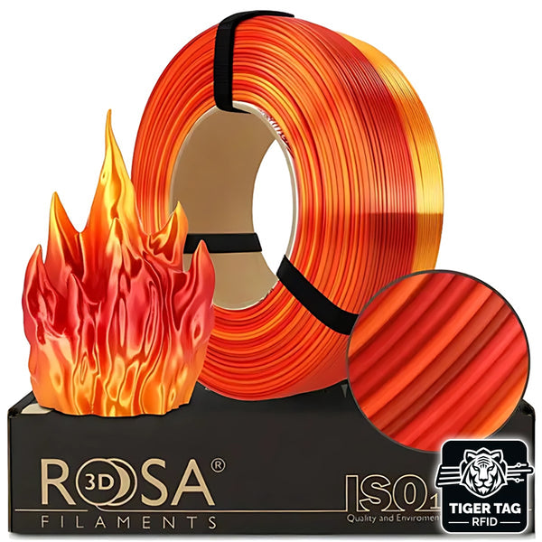Atome3D.com - Rosa3D - PLA Rainbow - Arc-en-ciel Feu (Silk Fire) - 1,75 ...