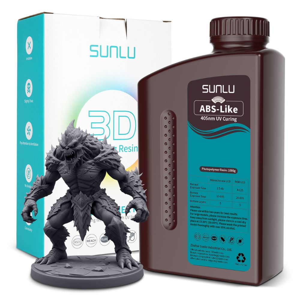 Atome3D.com - Sunlu - Résine ABS-Like - Gris Foncé (Dark Grey) - 1 kg