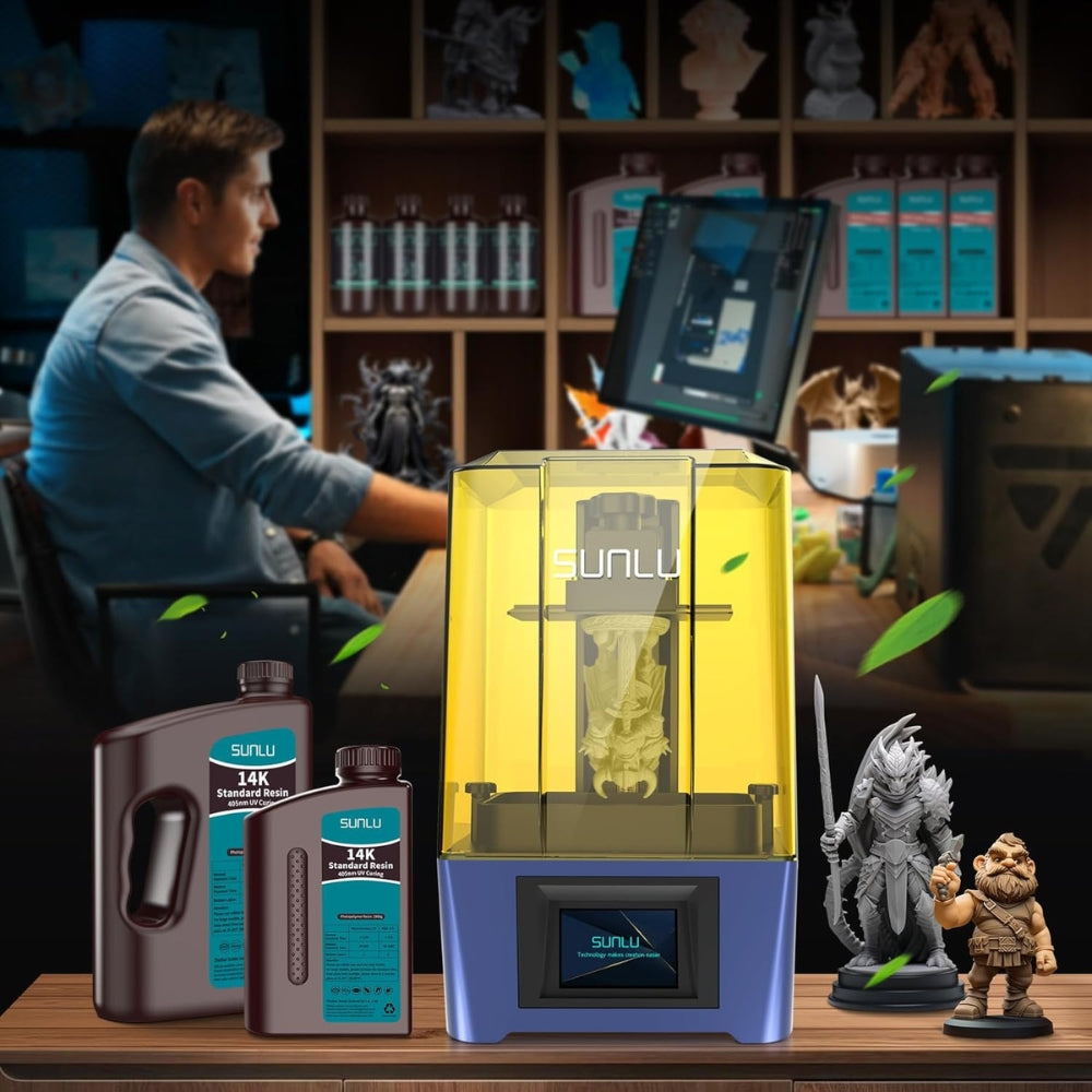 Atome3D.com - Sunlu - Résine Standard 14K - Gris Clair (Solid Grey) - 1 kg