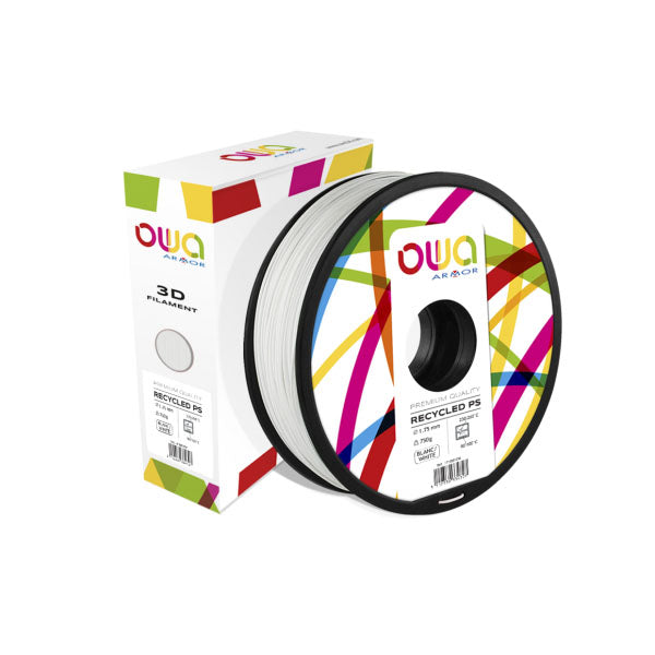 Atome3D.com - Owa - PS Recyclé - Blanc (White) - 1.75 mm - 750 g