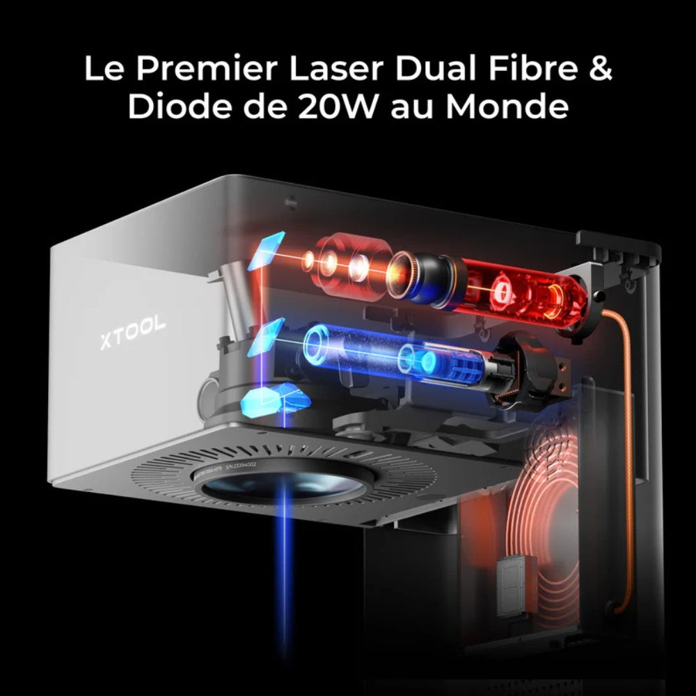 Atome3D.com - xTool - F1 Ultra - Graveur Laser Fibre et Diode - 20W