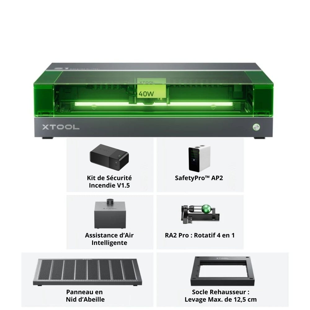 Atome3D.com - xTool - S1 40W - Kit Complet